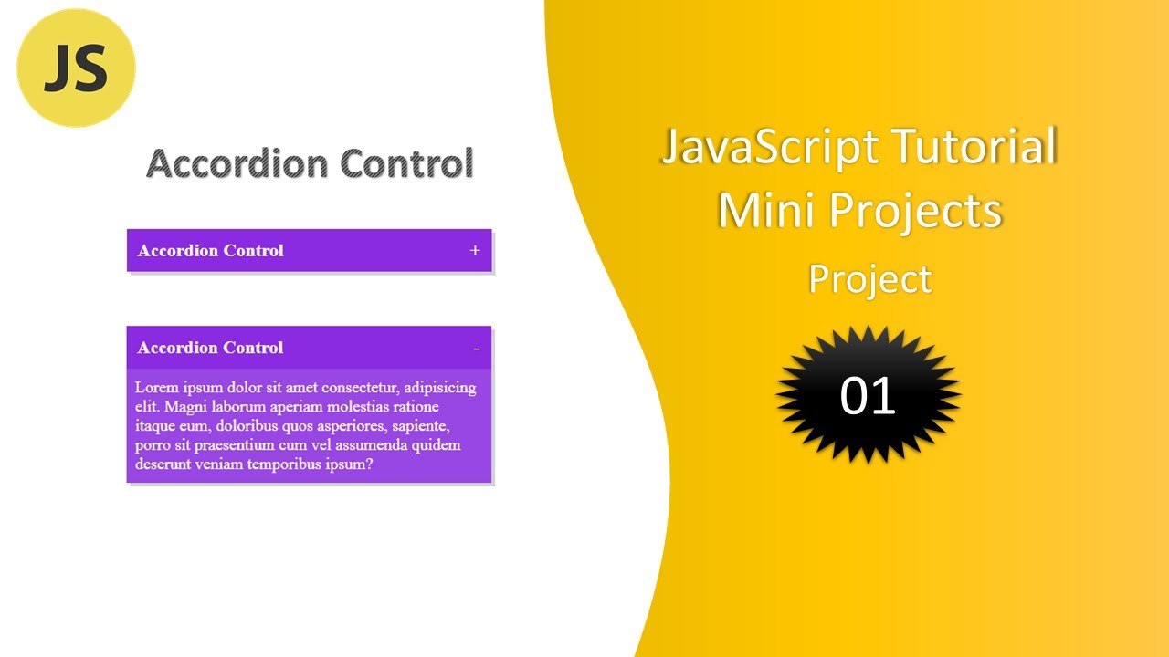 Accordion Control-JavaScript Projects - YouTube