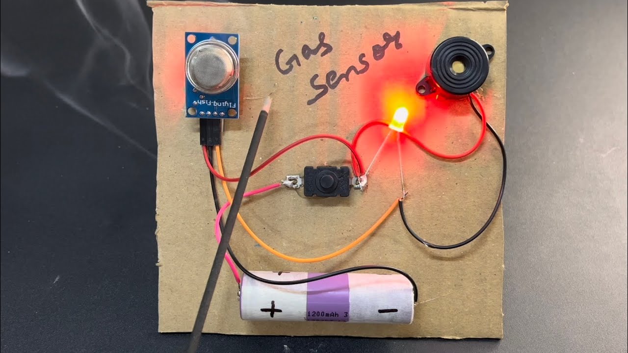 How to make gas sensor alarm 🚨 || science projects - YouTube