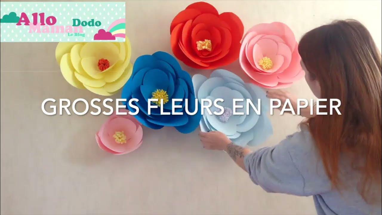Fabriquer des grosses fleurs en papier (tuto facile) - YouTube