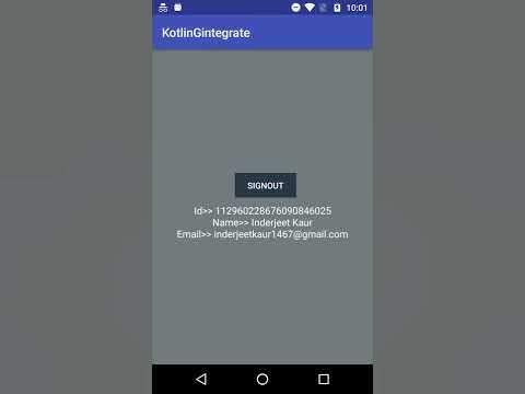 Google Integration in Kotlin - YouTube