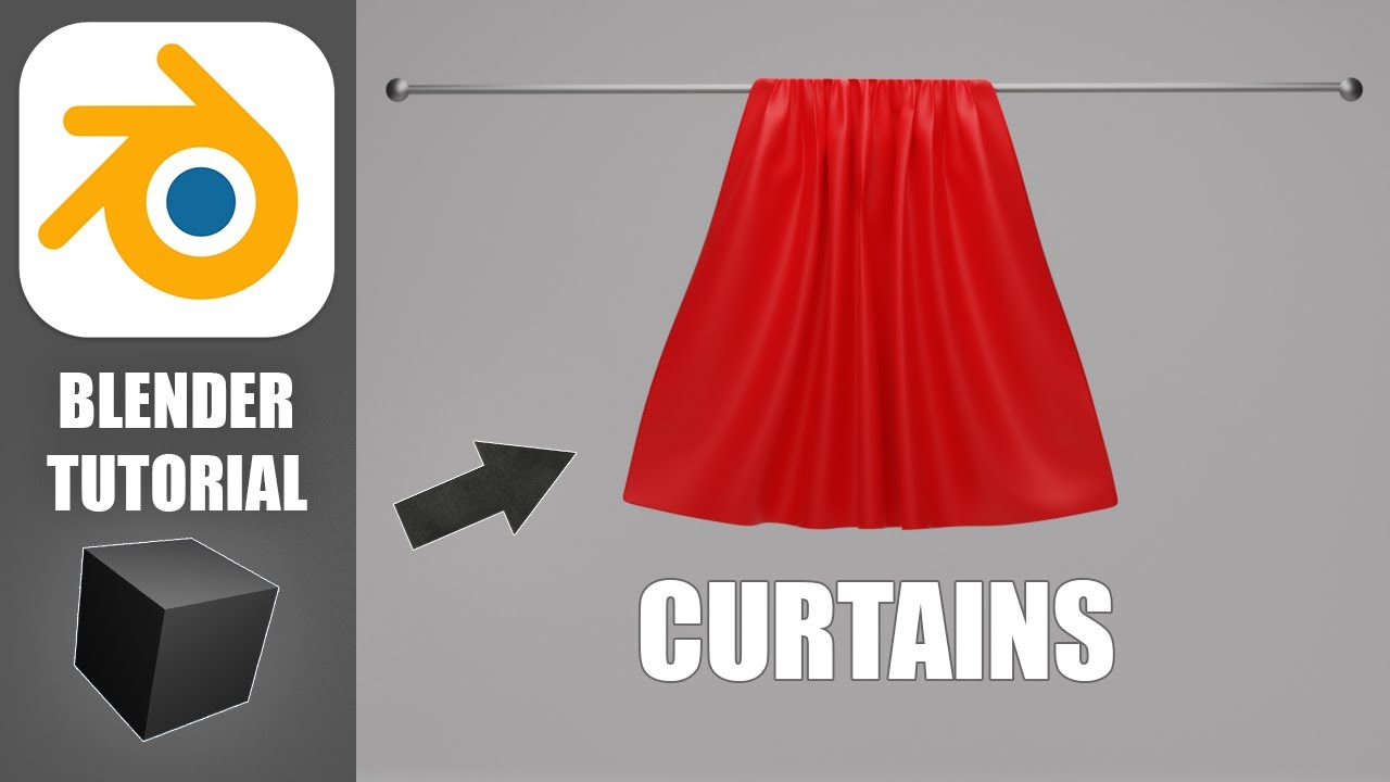Blender 3D How to create CURTAINS in Blender in 3 MIN Blender tutorial ...