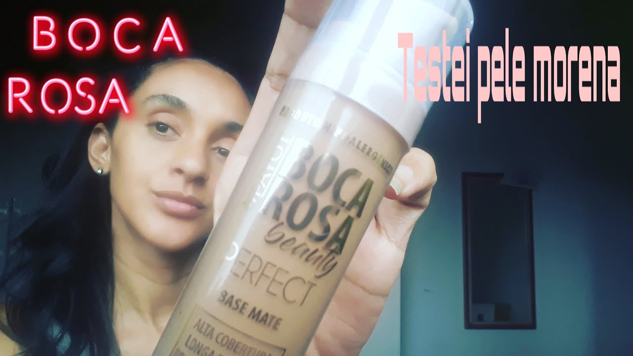 Resenha Base Boca Rosa | Pele morena tom Juliana - YouTube