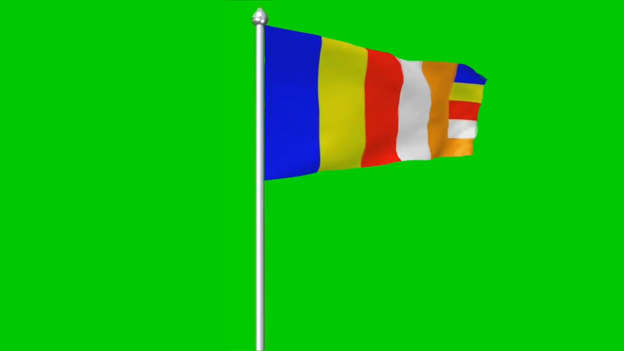 Panchshil Buddhist Flag Green Screen Sw Photography & Art - YouTube