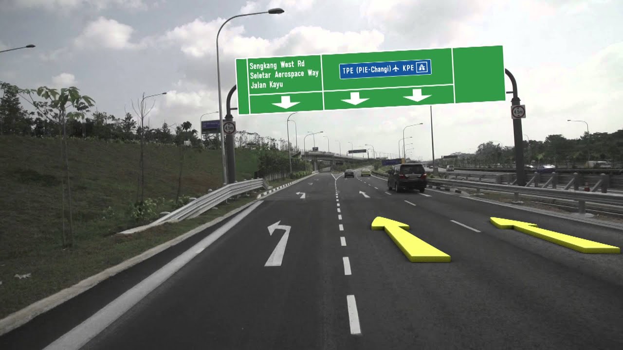 From CTE(City) to TPE(PIE-Changi)/KPE/Sengkang West Rd/Jalan Kayu ...
