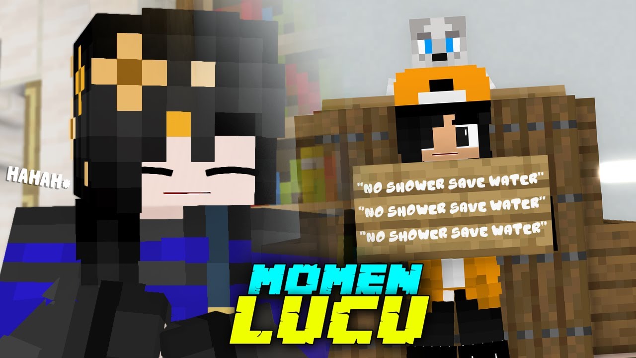 MOMEN LUCU Rianiayan, Lenzi Mew, Dan Arvan'S || NO SHOWER SAVE WATER ...