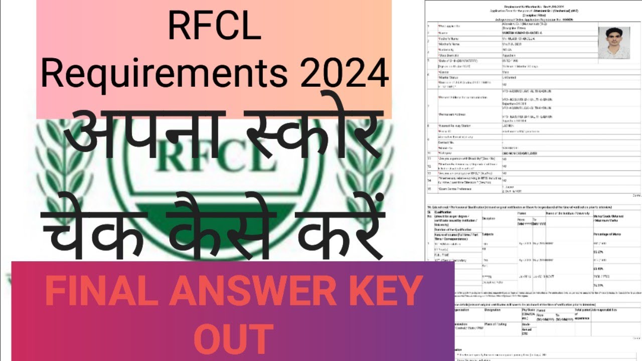 RFCL ANSWER KEY AND SCORED CHECK - YouTube