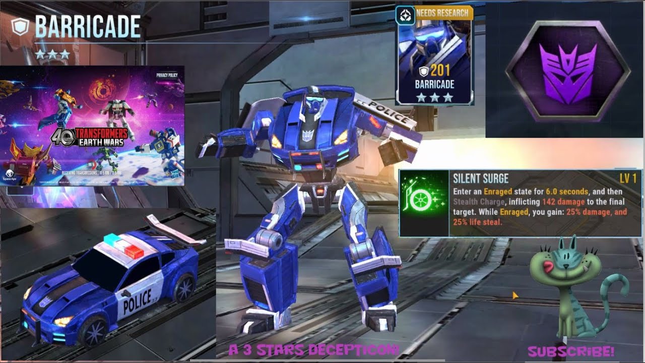 Transformers Earth Wars Mastering Decepticon Barricade Unleash Devastating Attacks and ...