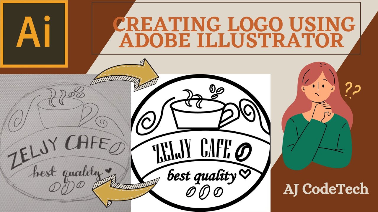 Adobe Illustrator Tutorial: Create a logo (Beginner) - YouTube