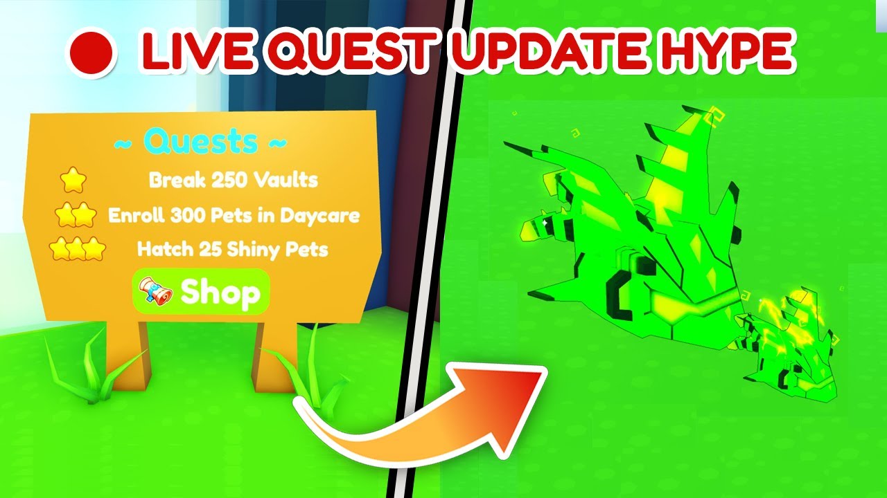 🔥 LIVE - QUEST UPDATE GIVEAWAY IN PET SIMULATOR X #petsimx # ...