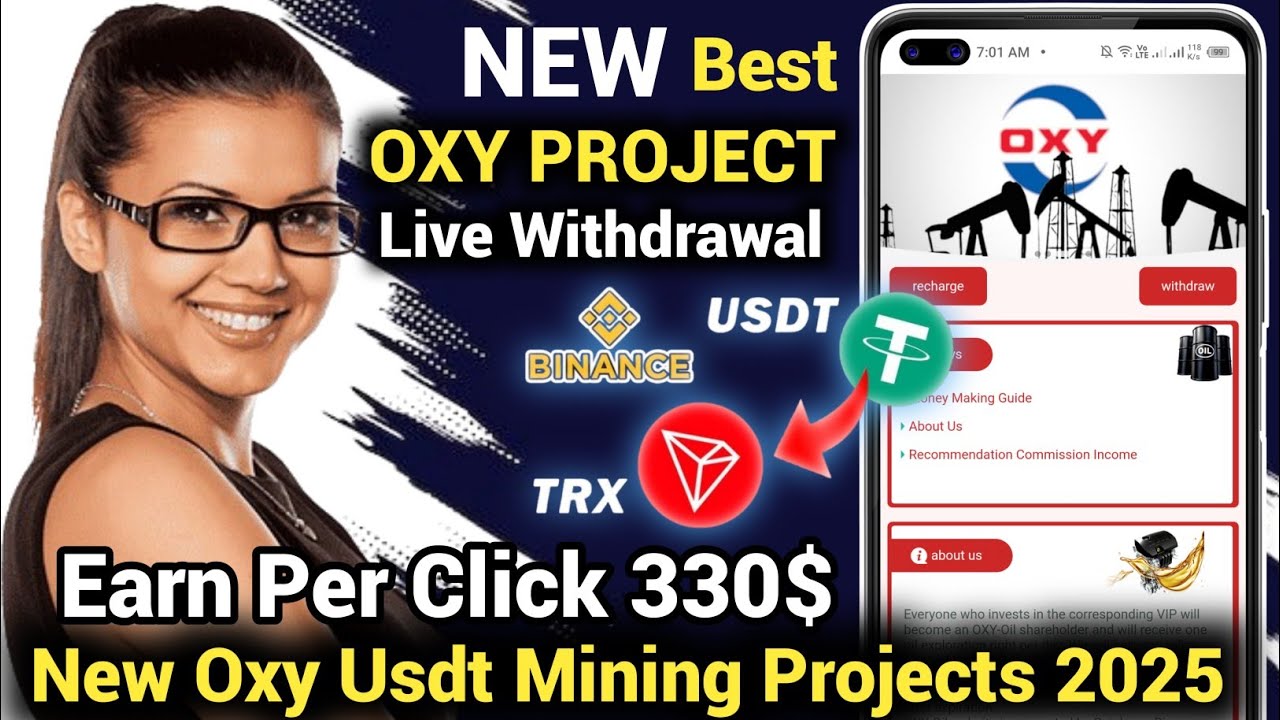 New Mining Project Per Click 330$ Earning🤑 | New Oxy Usdt Mining ...