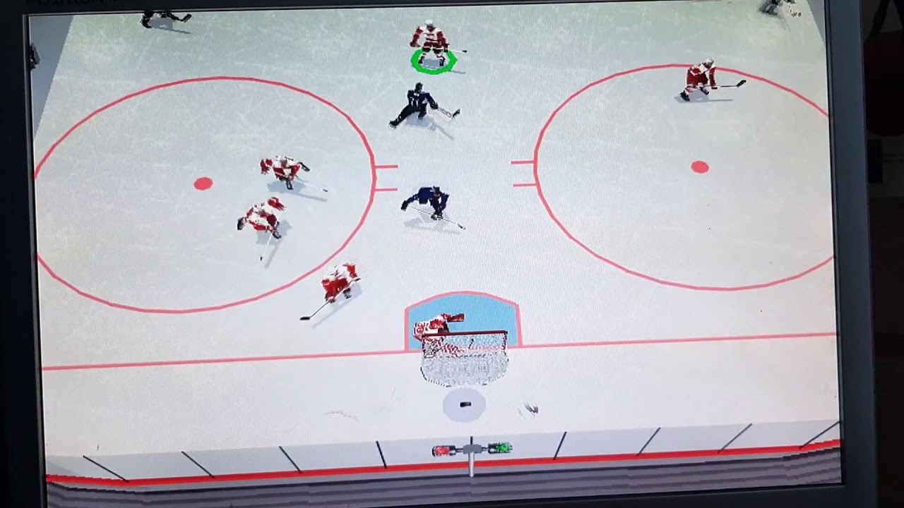 Epic hockey fight in NHL 99 pc demo - YouTube