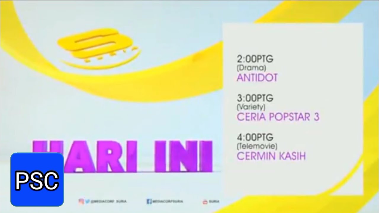 Program Schedule (2013 - 18): MediaCorp Suria - YouTube
