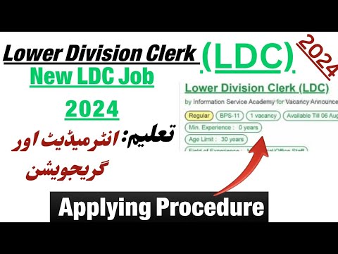 Lower Division Clerk Jobs in Islamabad 2024 | Lower Division Clerk ...