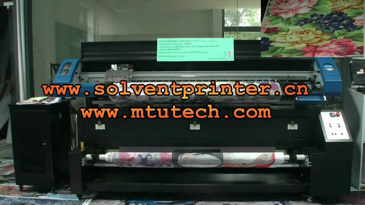 textile printer (large format direct fabric printer) - YouTube