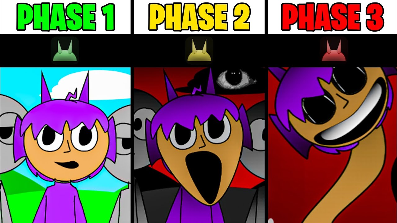 New Phase 1 VS Phase 2 VS Phase 3 in Incredibox Sprunki But Humans ...