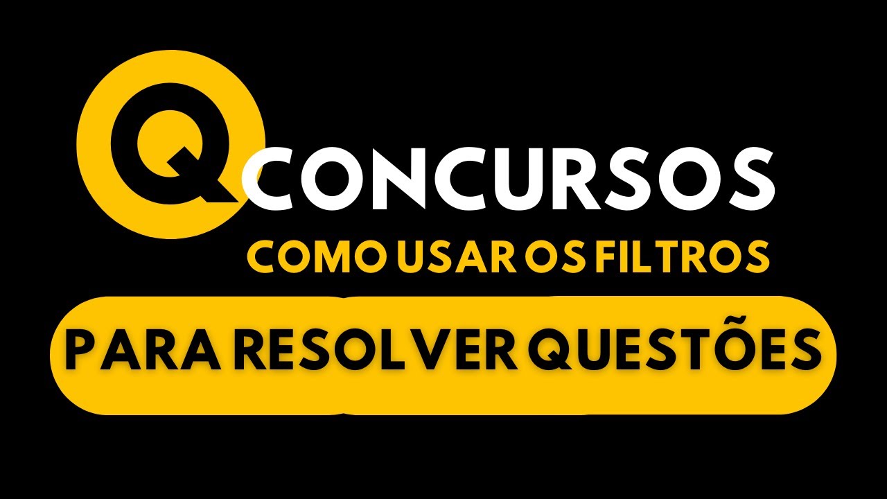Questões de Concursos | Como utilizar os filtros do Qconcursos - YouTube