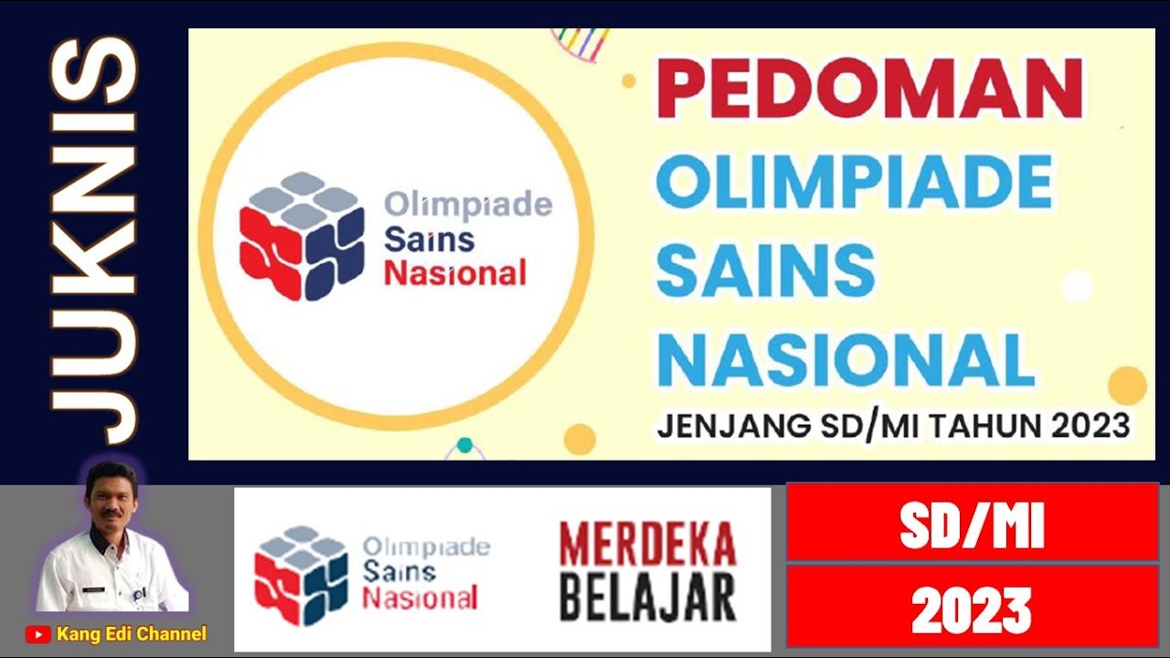 TERBARU ‼️ Resmi Juknis/Pedoman OSN SD/MI Tahun 2023 @kangedibae - YouTube