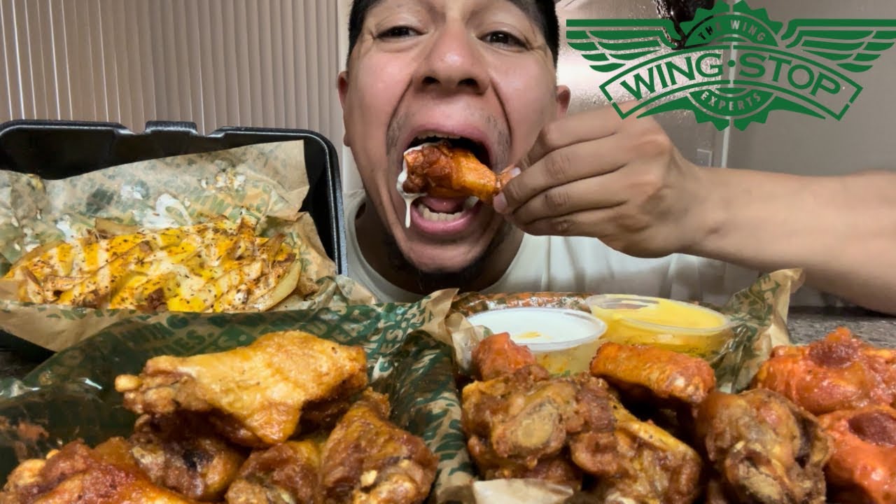 Giveaway Time !!!! Wingstop Mukbang - YouTube