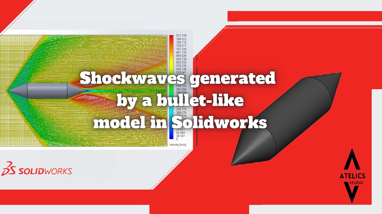 Solidworks | Supersonic Bullet Flow Simulation | Shockwave ...