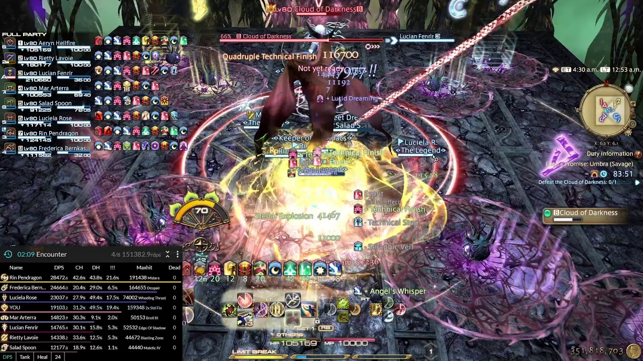 (FFXIV) Eden's Promise: Umbra (Savage) (E9S) -Dancer PoV [21,579 rDPS ...