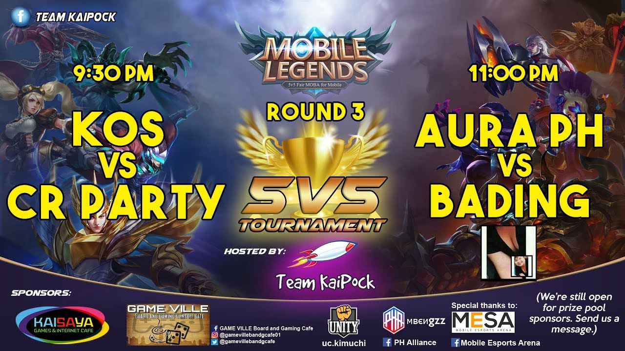 5v5 Tournament - Round 3 - August 8, 2017 - Mobile Legends Bang Bang ...