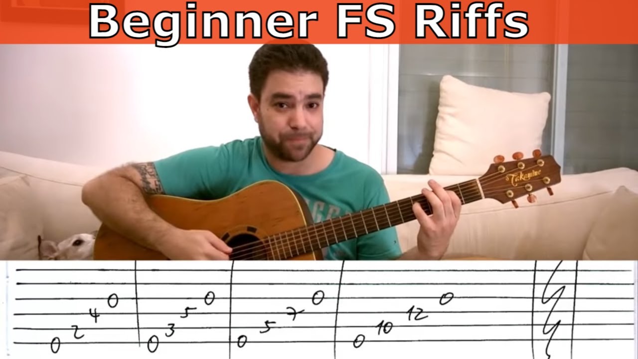 3 Beginner Fingerstyle Riff Exercises - Guitar Lesson Tutorial w/ TAB ...