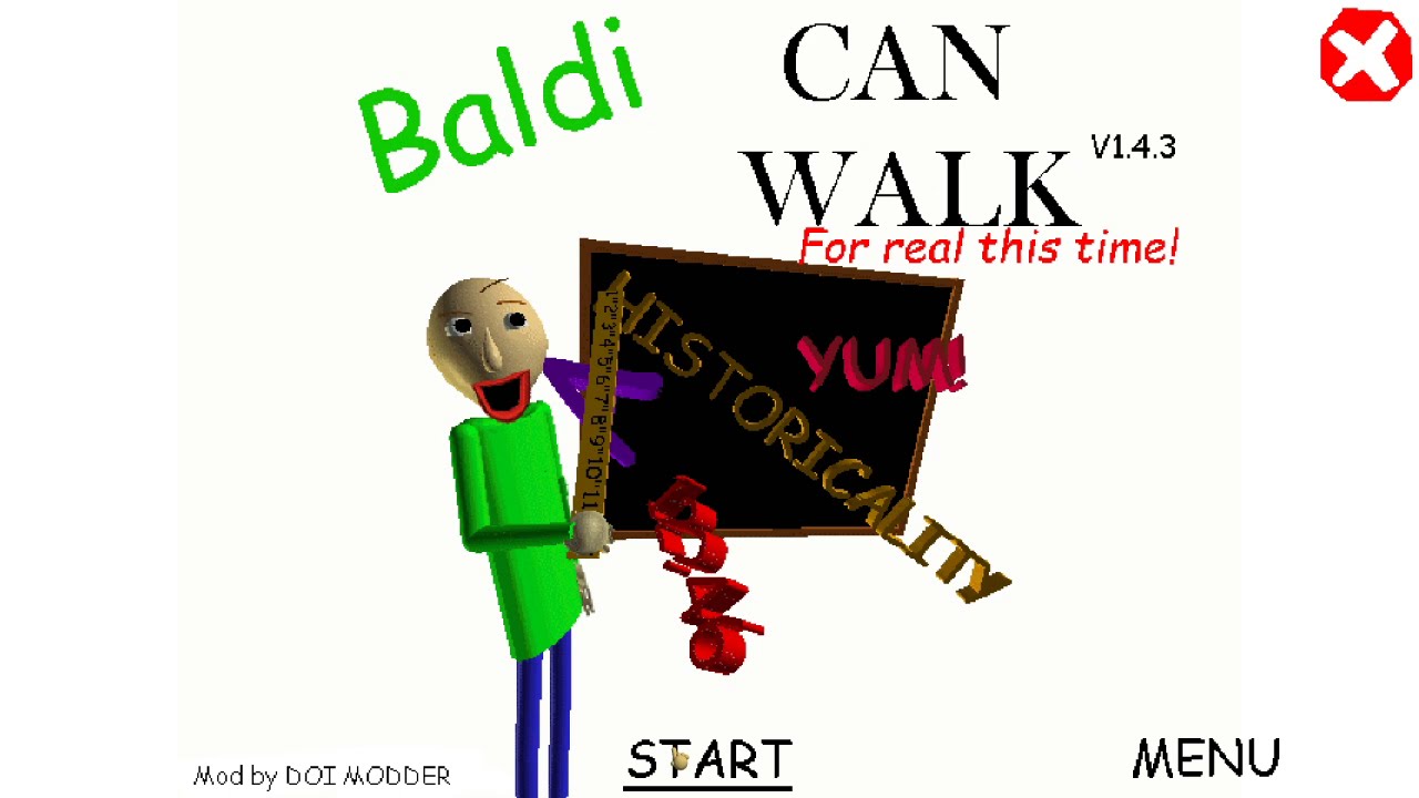Baldi Basics: Running Walking Mod - YouTube