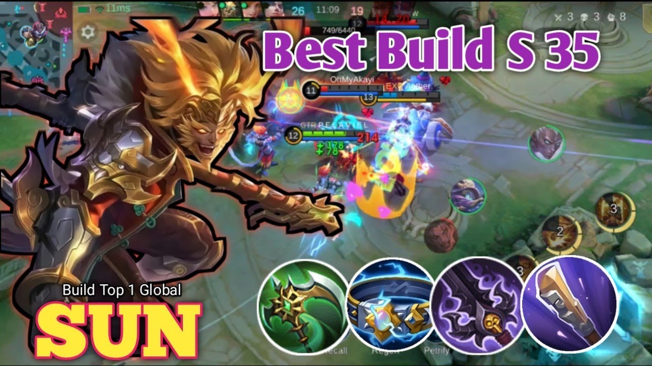 BEST BUILD SUN S35 - GAMEPLAY SUN - BUILD TOP 1 GLOBAL SUN - MOBILE ...
