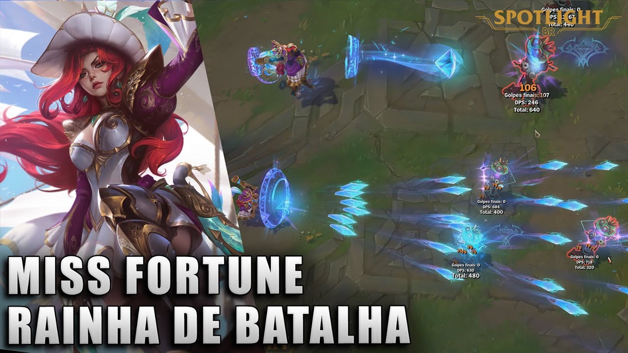 Miss Fortune Rainha de Batalha - Skin Spotlight PREVIA - YouTube