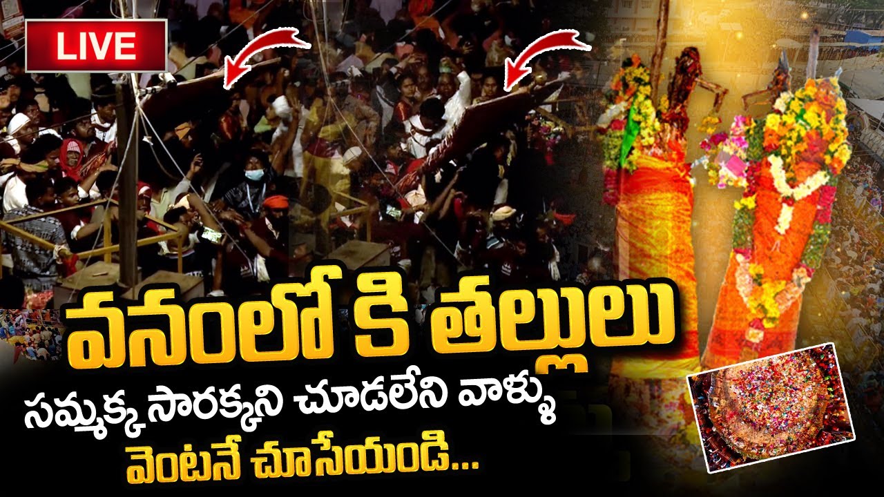 Medaram Jatara Live : Sammakka Saralamma Deities Going Return To Their ...