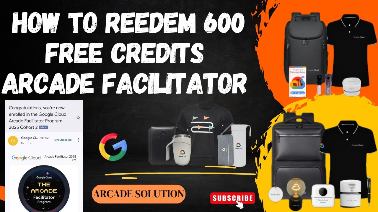 How to reedem 600 free credits in arcade facilitator program || Google ...