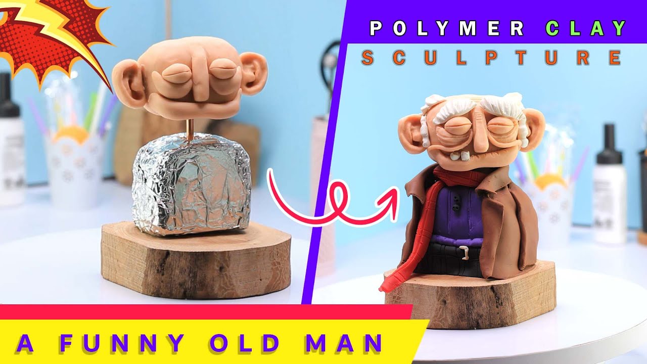Clay Sculpture: a funny old man , the full figure sculpturing process ...