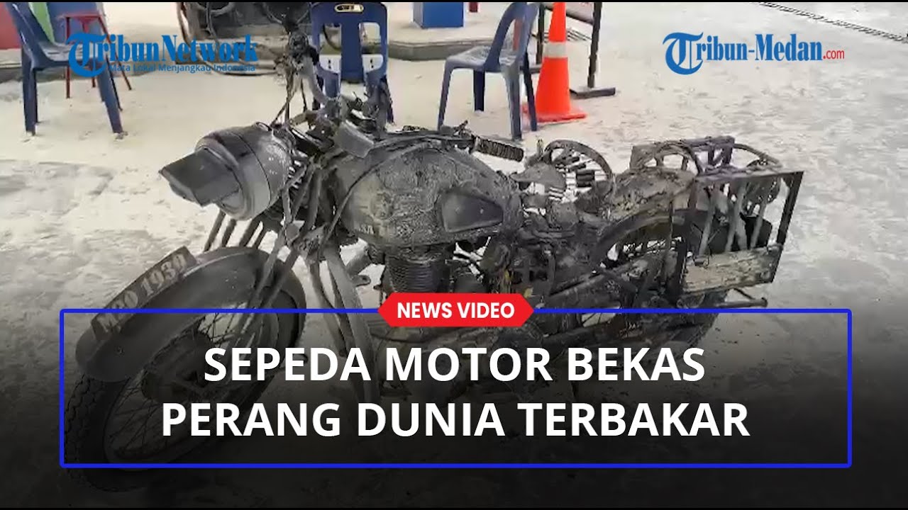 Sepeda Motor BSA Bekas Perang Dunia Terbakar di SPBU Siantar, Petugas ...