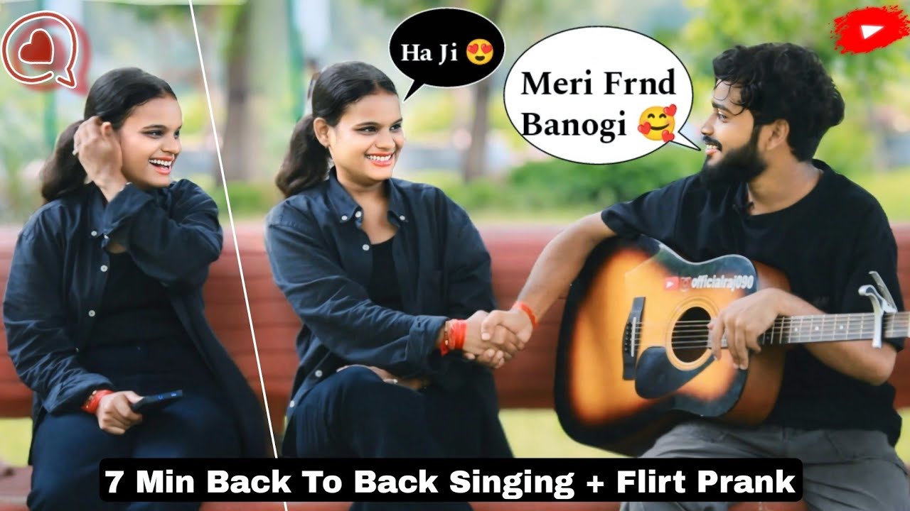 7 Min Back To Back Singing X Fliriting Prank On Cute Girl 🥰 || Awesome ...