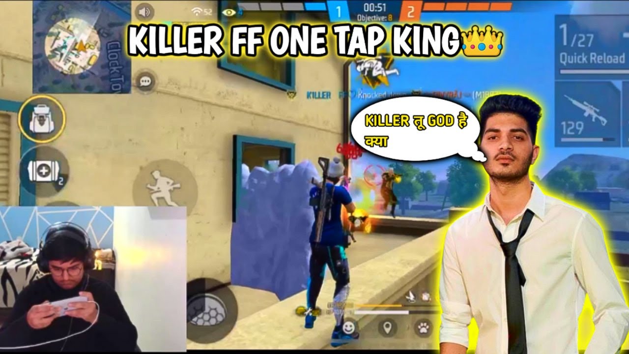 KILLER FF 1 V 21 ICONIC BHAI SHOCKING REACTION😱| KILLER FF 1 VS 21 ...