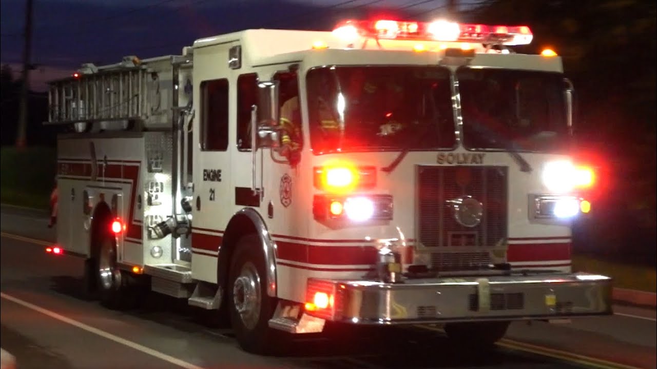Solvay Fire Department Engine 21 & Chief 1 Responding 7/10/23 - YouTube
