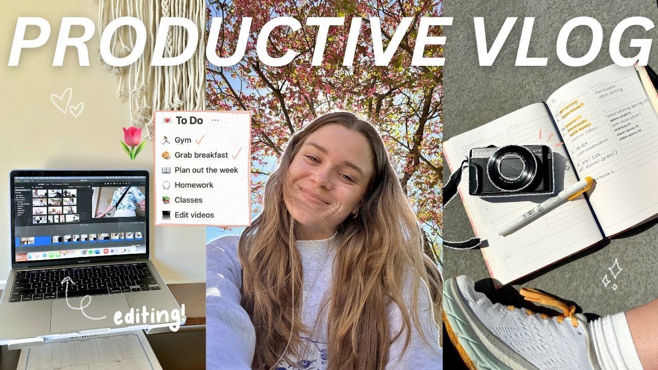 7AM SPRING MORNING ROUTINE💌productive vlog 2023, editing for YouTube ...
