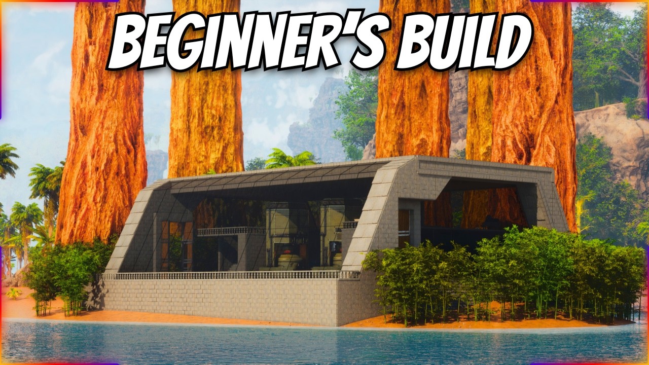Easy Starter Base Design | ARK Survival Ascended - YouTube