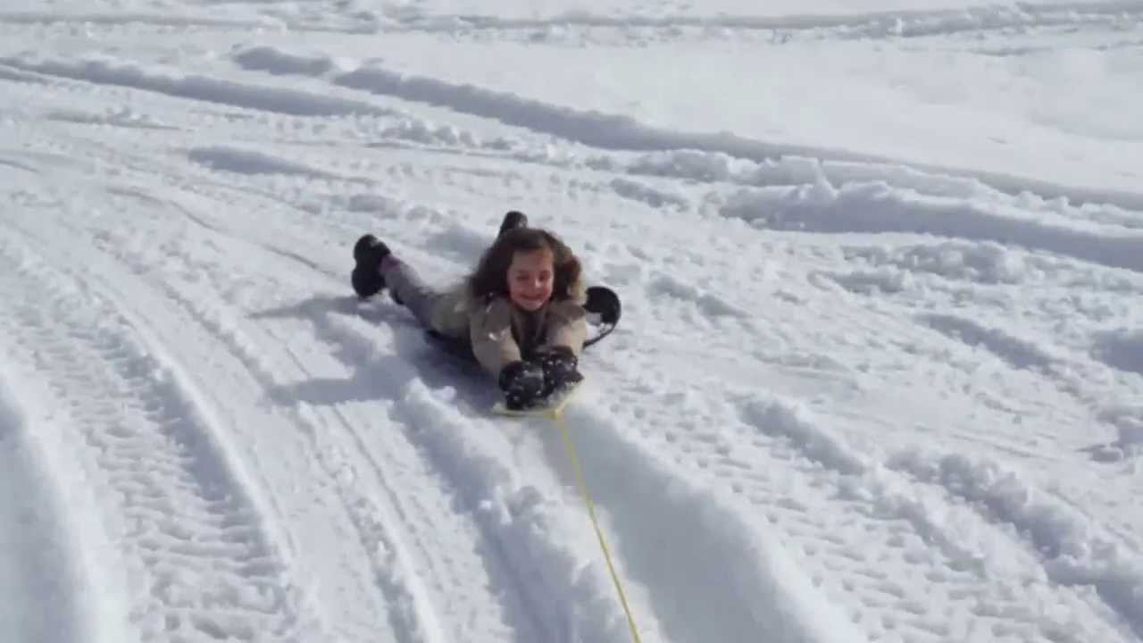 Frozen: More sledding in the snow! - YouTube