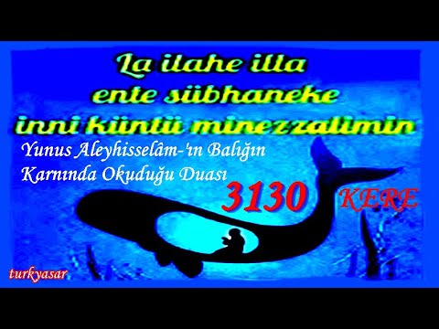 “La İlahe İlla Ente Sübhaneke İnni Küntü Minezzalimin”  3130  - Kere