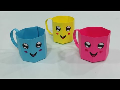 Paper cup / how to make paper cup / DIY paper cup / origami paper cup ...