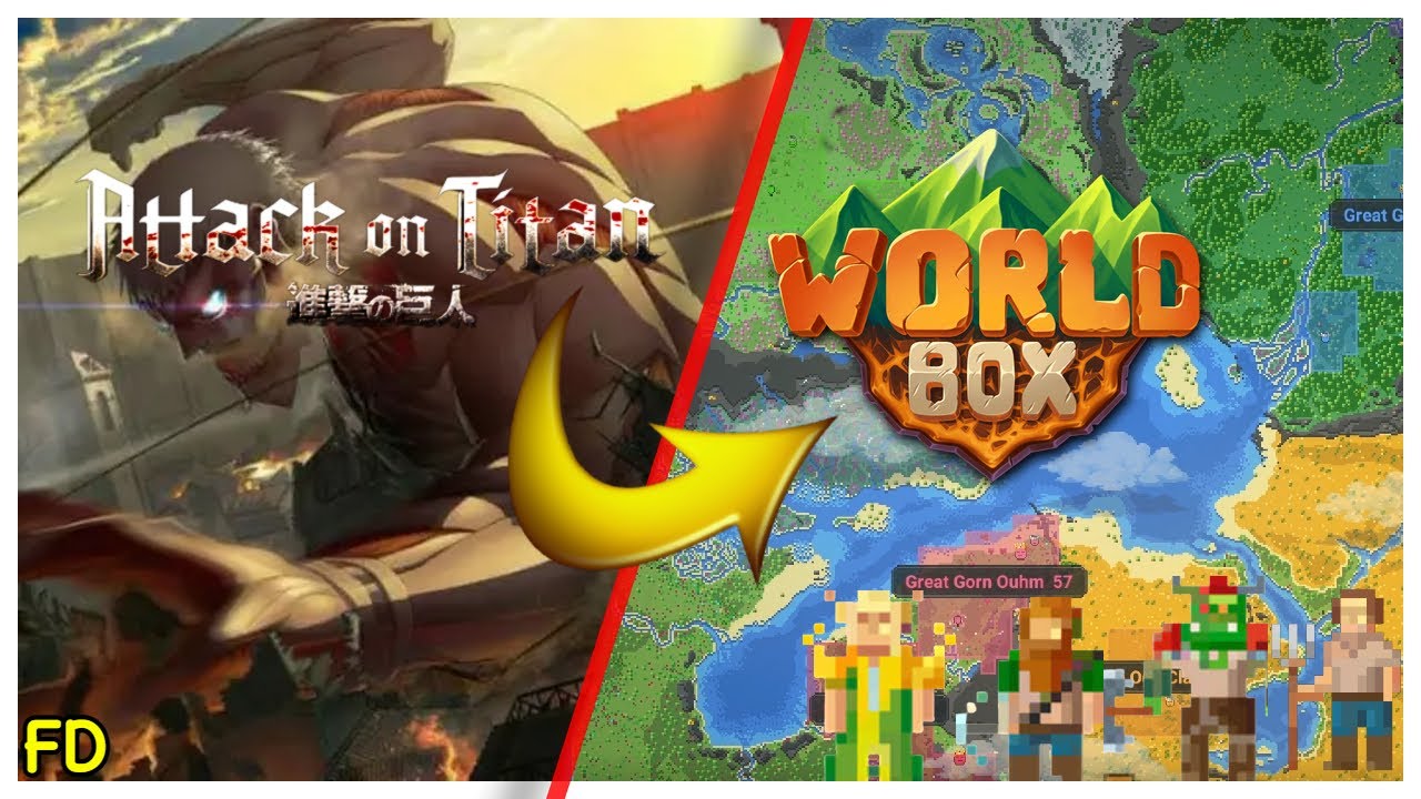 Shiganshina recreated in 5 minutes - Attack on Titan in WorldBox # ...