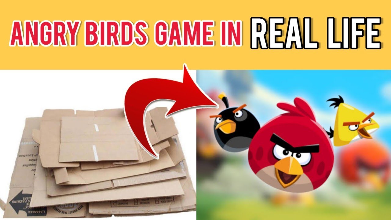 DIY Angry Bird GAME IN REAL LIFE from Cardboard | Teen Craft - YouTube