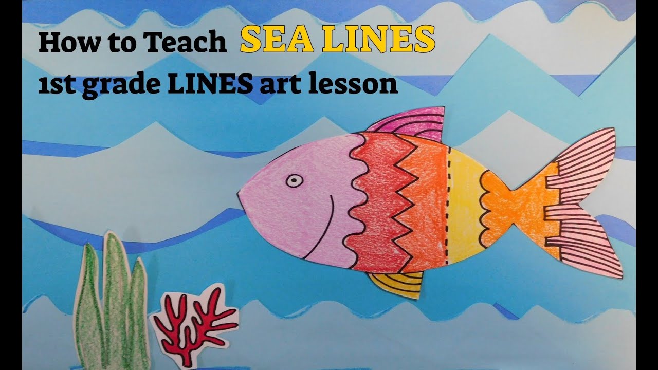 How to Teach SEA LINES - Easy art lesson tutorial for art teachers ...