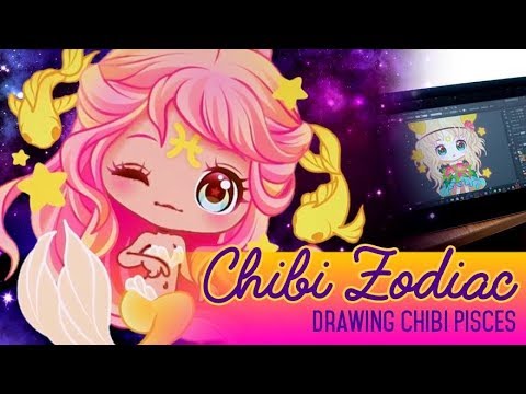 Zodiac Chibis - Pisces [ vector art ] - YouTube