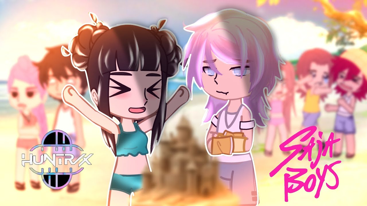 Huntrix goes to the beach!||ft saja boys||Gacha club - YouTube