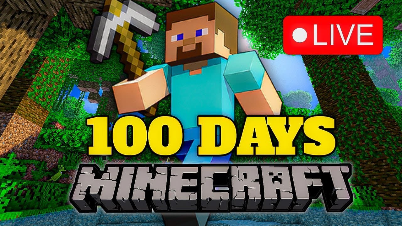 100 Days In Minecraft Live Stream| - YouTube