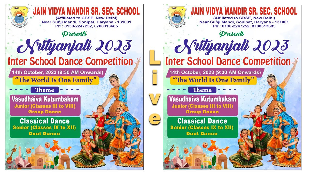Nrityanjali 2023 Inter School Dance Competition (JVM) - YouTube
