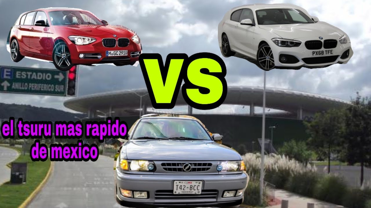 Nissan tsuru gsr2000 con nitro vs 2 bmw - YouTube
