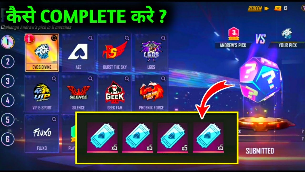 FREE FIRE PICK'N WIN EVENT FULL DETAILS|FFWS EVENT-Garena free fire ...